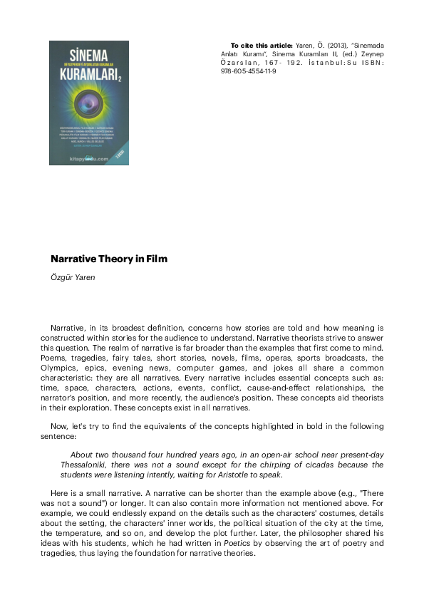 (PDF) Narrative Theory in Film