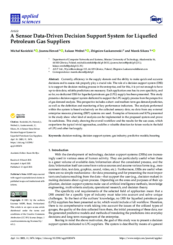 (PDF) A Sensor Data-Driven Decision Support System for Liquefied Petroleum Gas Suppliers