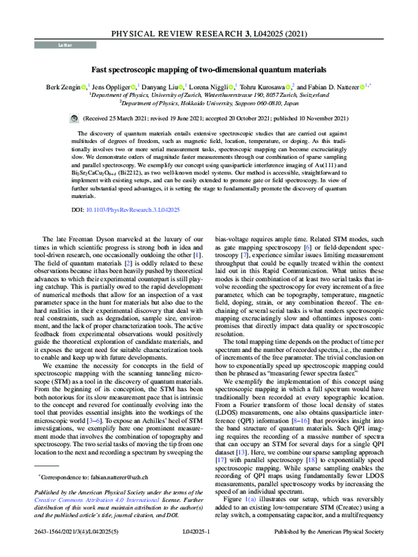 (PDF) Fast spectroscopic mapping of two-dimensional quantum materials ...