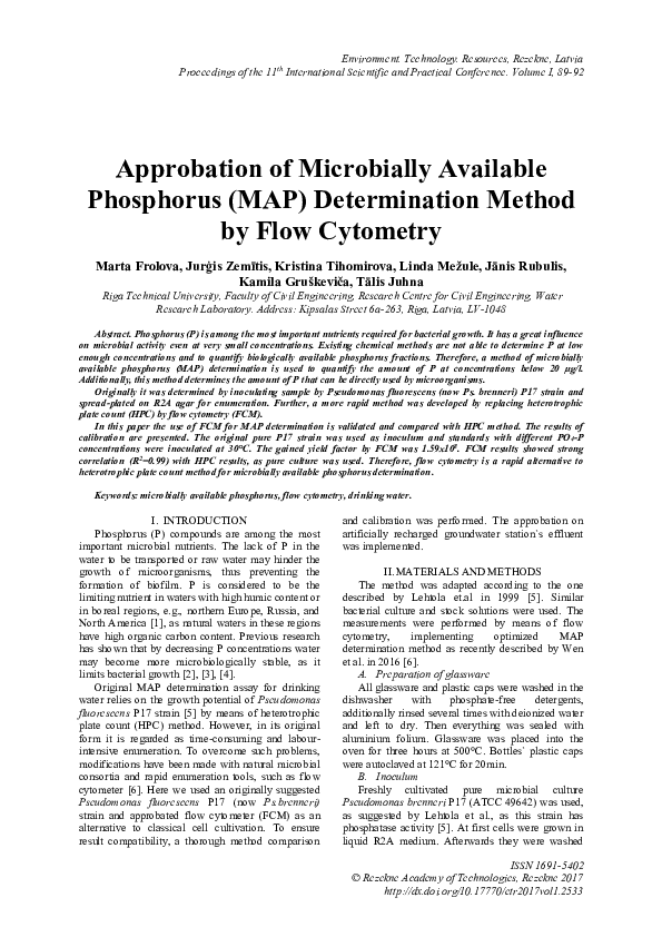 (PDF) Approbation of Microbially Available Phosphorus (Map ...