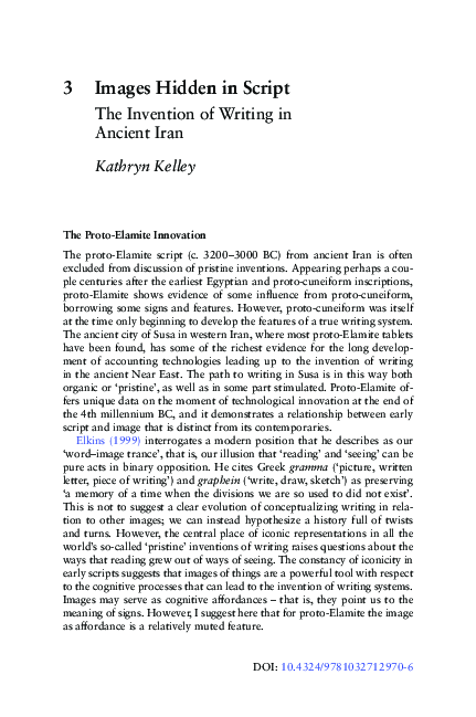 (PDF) Images Hidden in Script. The Invention of Writing in Ancient Iran