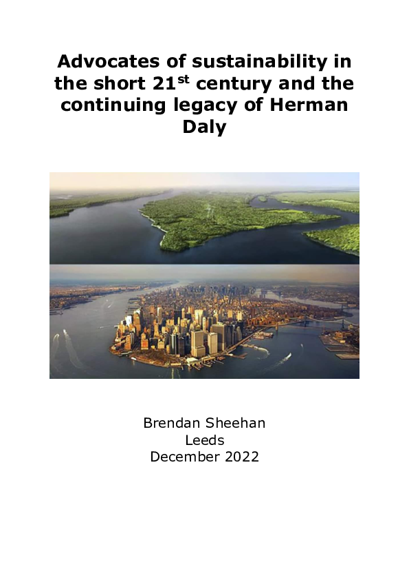 (PDF) Advocates of sustainability in the short 21st century and the ...
