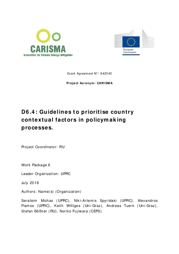 (PDF) Guidelines to prioritise country contextual factors in ...
