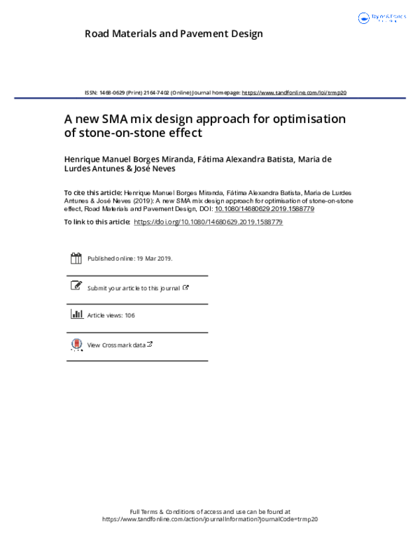 (PDF) A new SMA mix design approach for optimisation of stone-on-stone ...