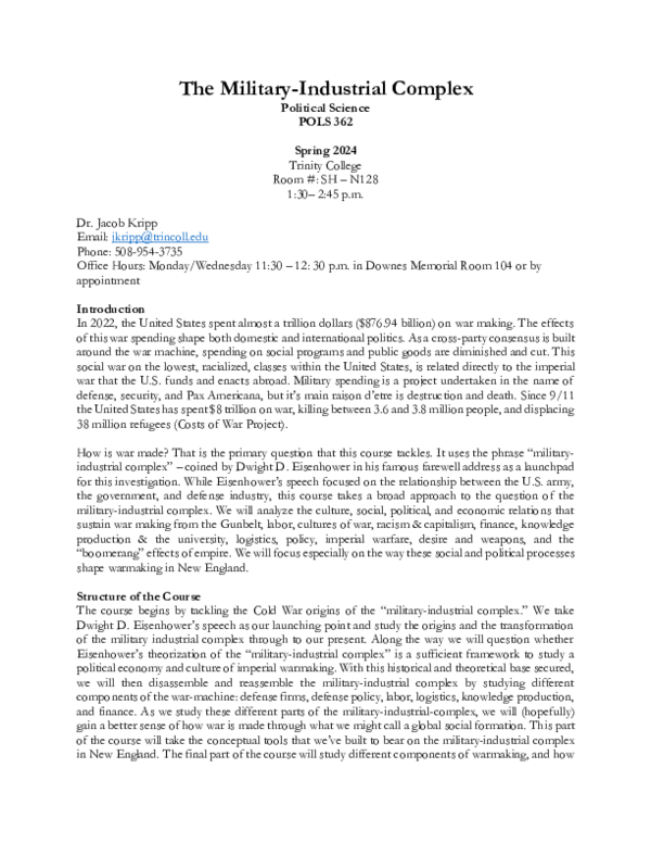 (PDF) The Military-Industrial Complex