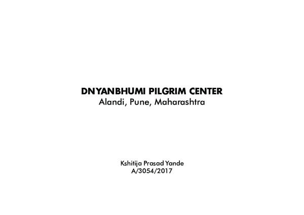 (PDF) THESIS REPORT Dnyanbhumi Pilgrim Center KshitijaP