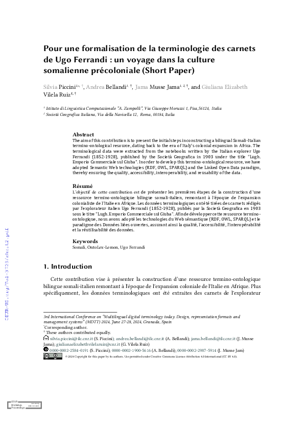 (PDF) Pour une formalisation de la terminologie des carnets de Ugo ...