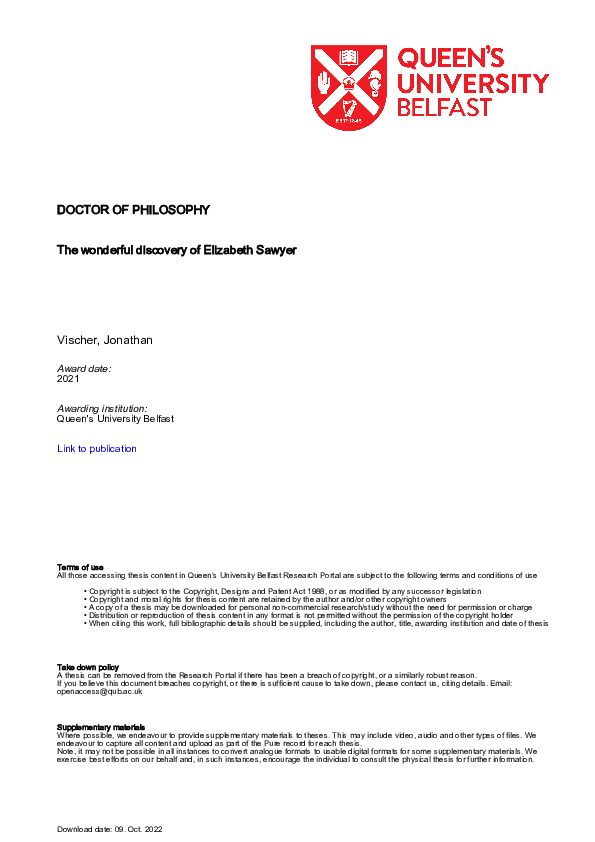 (PDF) The wonderful discovery of Elizabeth Sawyer