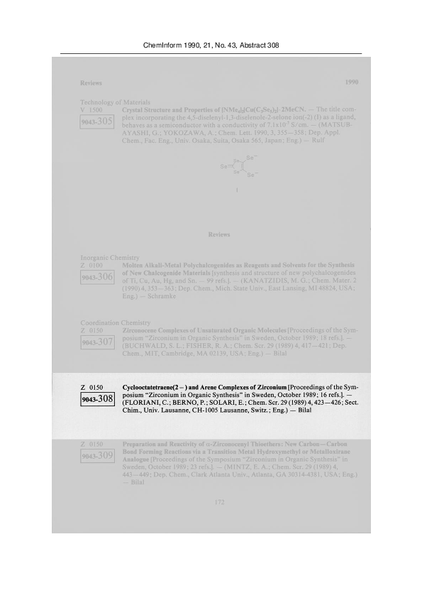 (PDF) ChemInform Abstract: Cyclooctatetraene(2-) and Arene Complexes of Zirconium | Euro Solari ...