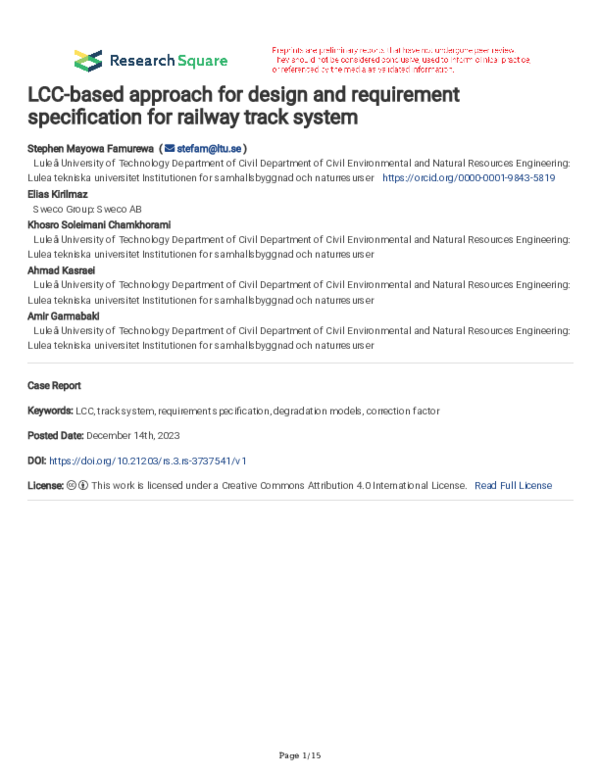 (PDF) LCC-based approach for design and requirement specification for ...
