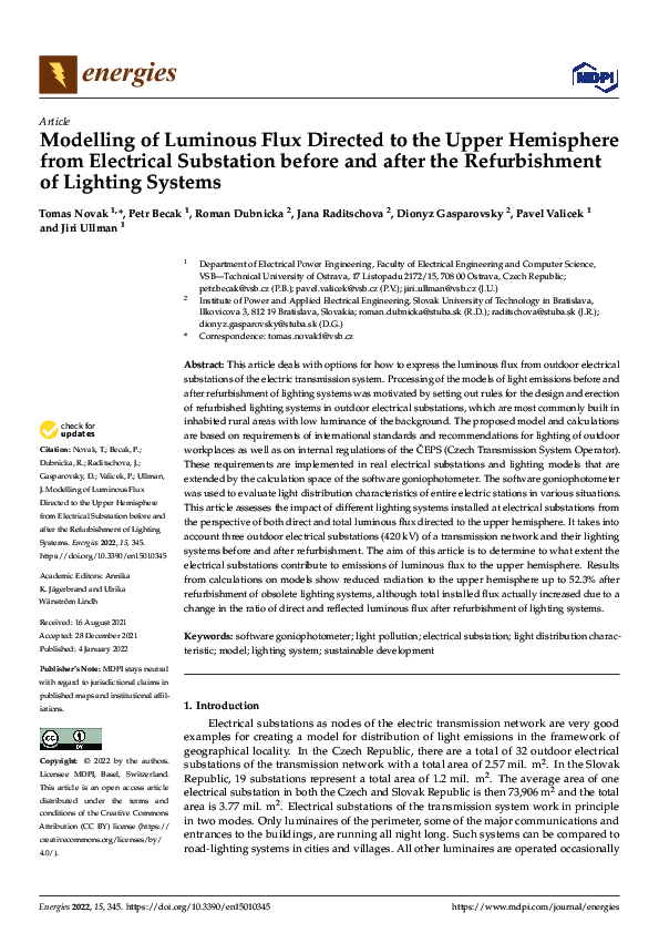 (PDF) Modelling of Luminous Flux Directed to the Upper Hemisphere from Electrical Substation ...