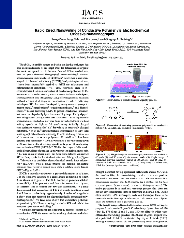 (PDF) Rapid Direct Nanowriting of Conductive Polymer via ...