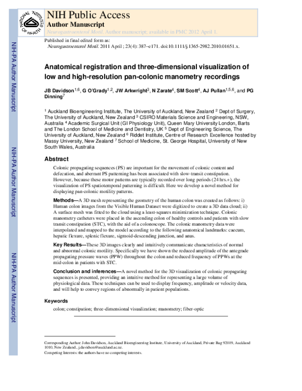 (PDF) Anatomical registration and three-dimensional visualization of ...