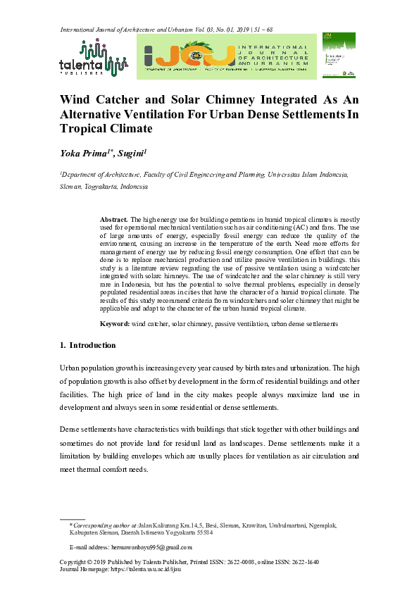 (PDF) Wind Catcher and Solar Chimney Integrated As An Alternative ...