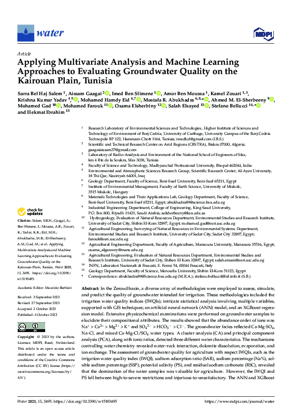 (PDF) Applying Multivariate Analysis and Machine Learning Approaches to ... (PDF) Applying Multivariate Analysis and Machine Learning Approaches to ...