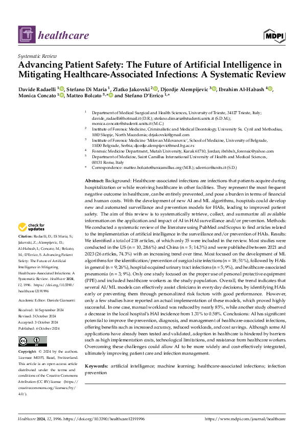 (PDF) Advancing Patient Safety: The Future of Artificial Intelligence ...