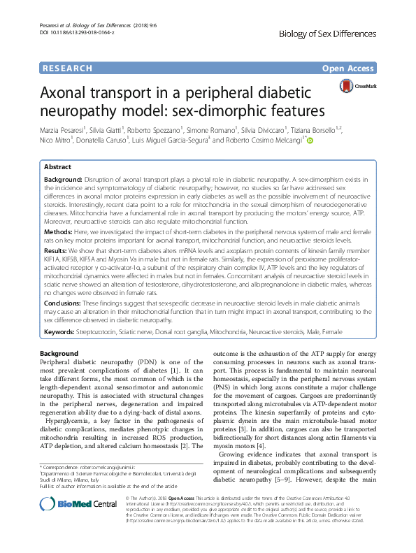 (PDF) Axonal transport in a peripheral diabetic neuropathy model: sex ...