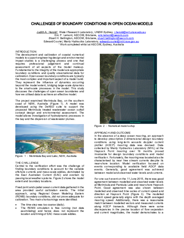 (PDF) Challenges of Boundary Conditions in Open Ocean Models