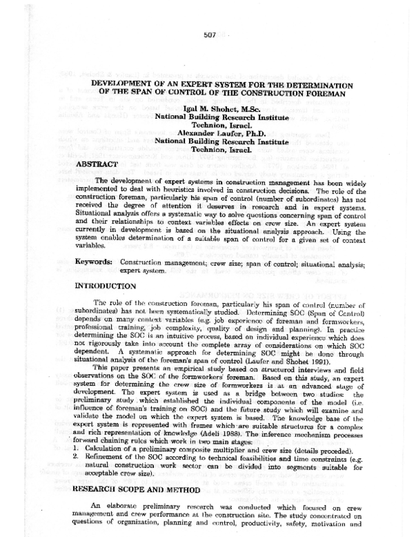 (PDF) Development of an Expert System for the Determination of the Span ...
