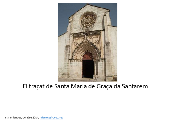 (PDF) La traça de Santa Maria de Santarém