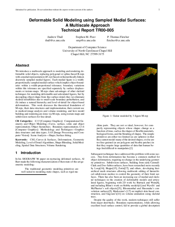 (PDF) Deformable solid modeling using sampled medial surfaces: a ...