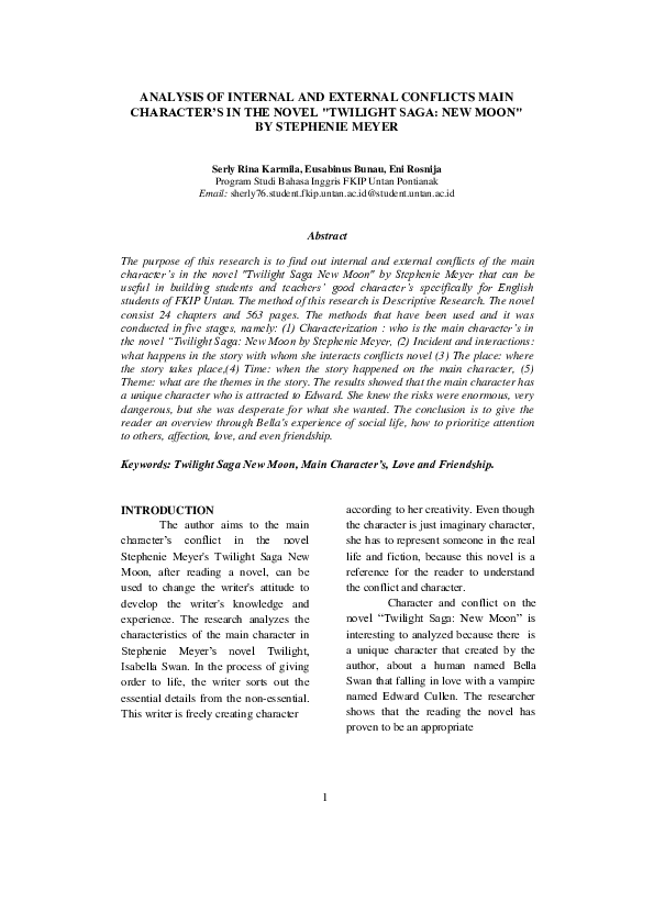 (PDF) Analysis of Internal and External Conflicts Main Character’s in ...