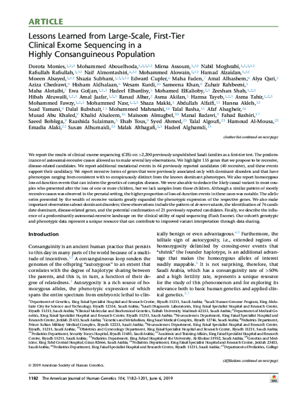 Pdf Lessons Learned From Large Scale First Tier Clinical Exome Sequencing In A Highly