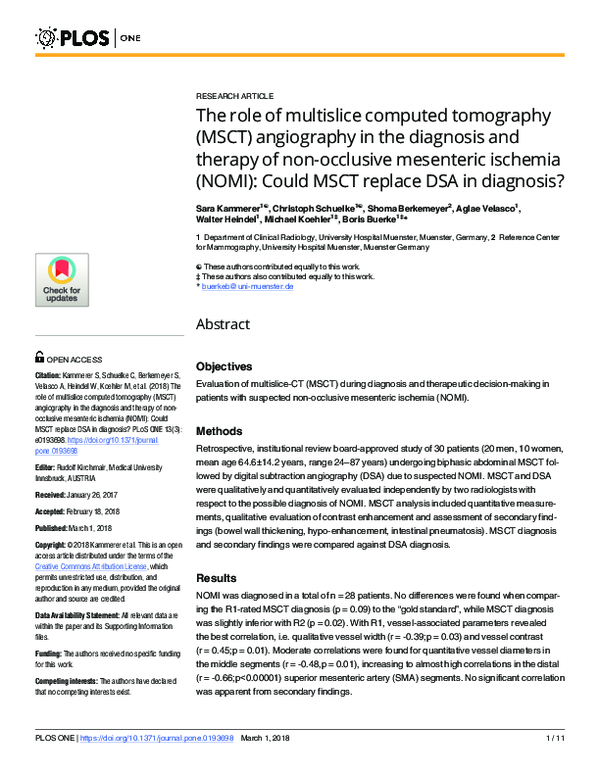 (PDF) The role of multislice computed tomography (MSCT) angiography in ...