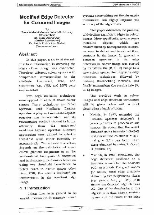 (PDF) Modified Edge Detector for Coloured Images | Laith Alani ...
