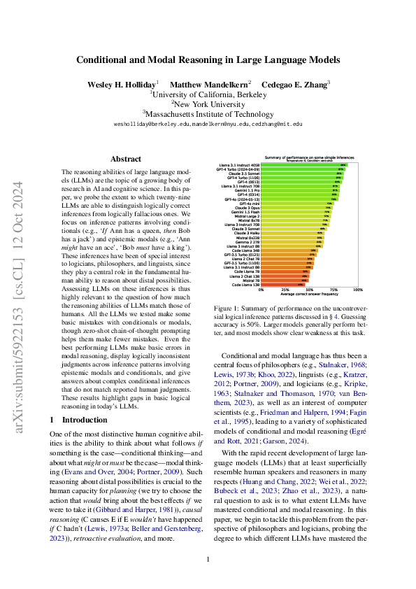 (PDF) Conditional and Modal Reasoning in Large Language Models