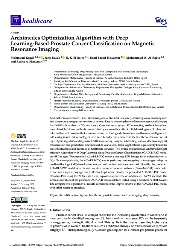 (PDF) Archimedes Optimization Algorithm with Deep Learning-Based ...
