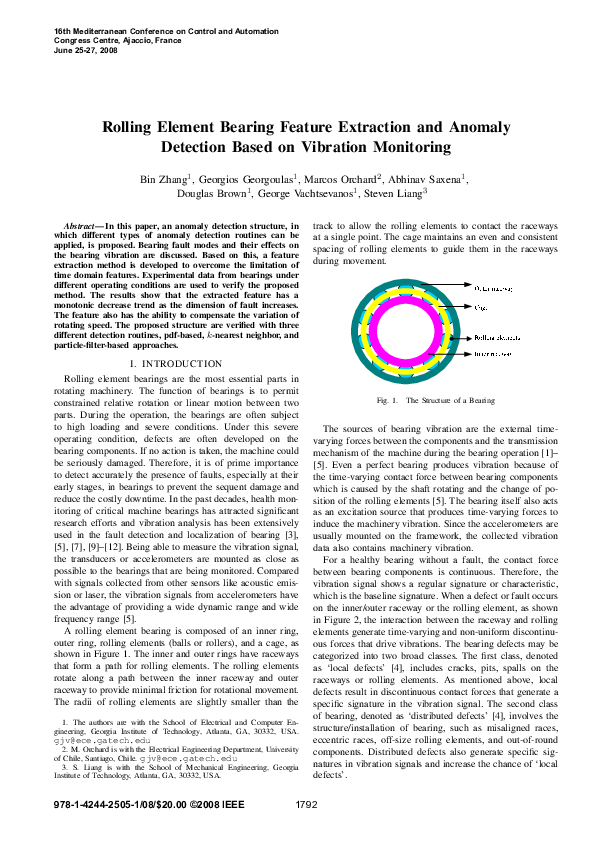 (PDF) Rolling element bearing feature extraction and anomaly detection ...