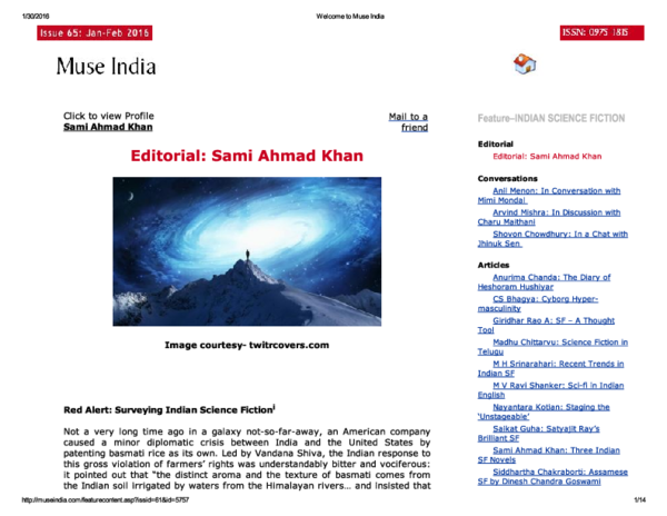 (PDF) Red Alert: Surveying Indian Science Fiction