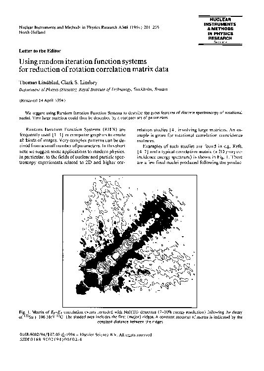 (PDF) Using random iteration function systems for reduction of rotation correlation matrix data