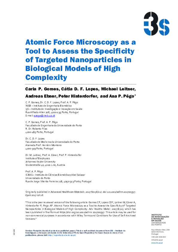 (PDF) Atomic Force Microscopy as a Tool to Assess the Specificity of Targeted Nanoparticles in ...