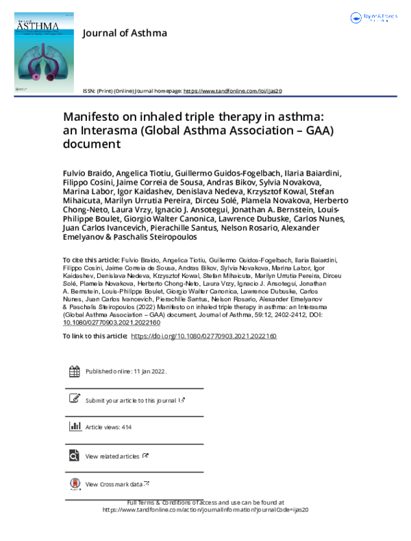 (PDF) Manifesto on inhaled triple therapy in asthma: an Interasma ...