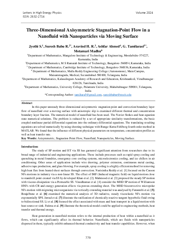 (PDF) Three-Dimensional Axisymmetric Stagnation-Point Flow in a Nanofluid with Nanoparticles via ...