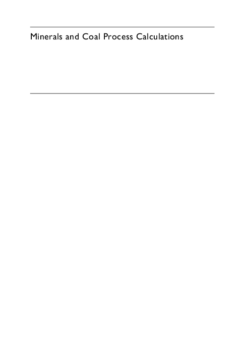 (PDF) Minerals_and_coal_process_calculations_Subba_Rao