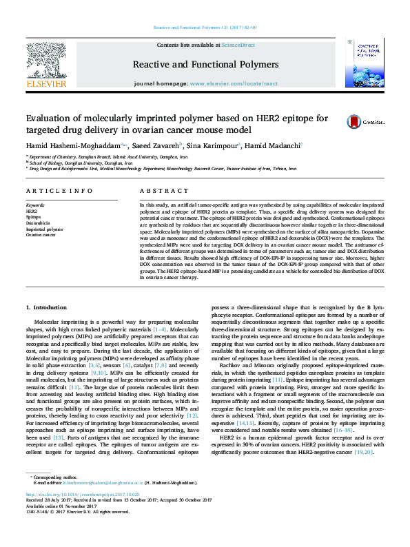 (PDF) Evaluation of molecularly imprinted polymer blend filtration membranes under solid phase ...