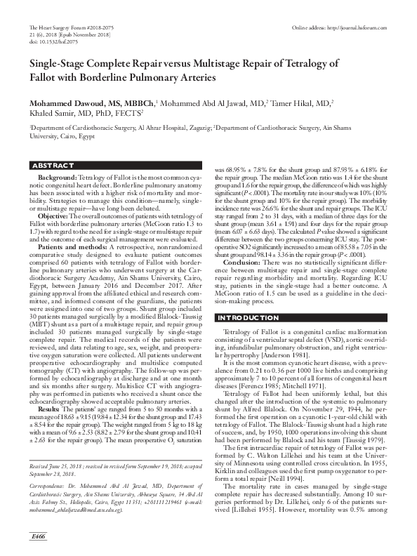(PDF) Single-Stage Complete Repair versus Multistage Repair of ...