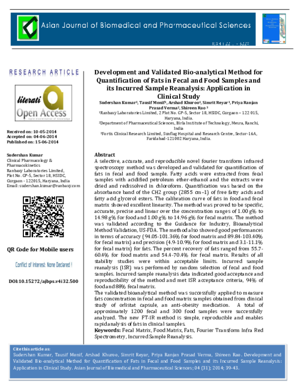 (PDF) Development and Validated Bio-analytical Method for ...