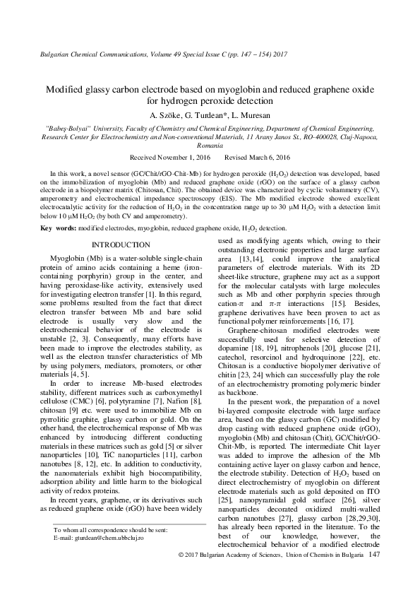 (PDF) Modified glassy carbon electrode based on myoglobin and reduced graphene oxide for ...