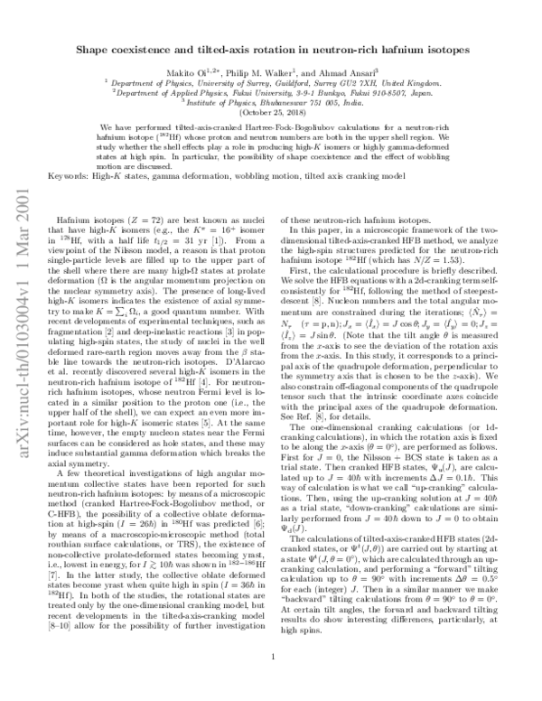 (PDF) Shape coexistence and tilted-axis rotation in neutron-rich ...
