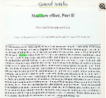 (PDF) Matthew effect , part ii