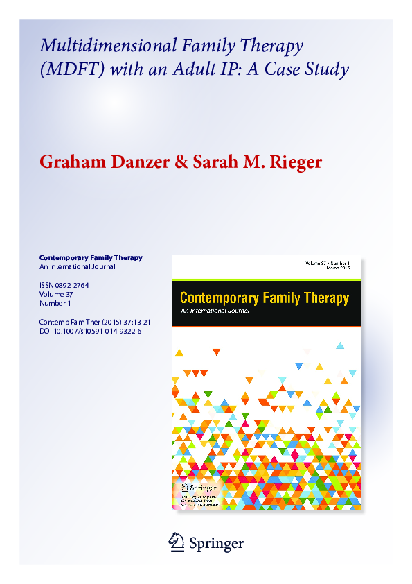 (PDF) Multidimensional Family Therapy (MDFT) with an Adult IP: A Case Study
