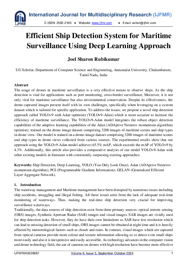 Efficient Ship Detection System for Maritime Surveillance Using Deep ... Efficient Ship Detection System for Maritime Surveillance Using Deep ...