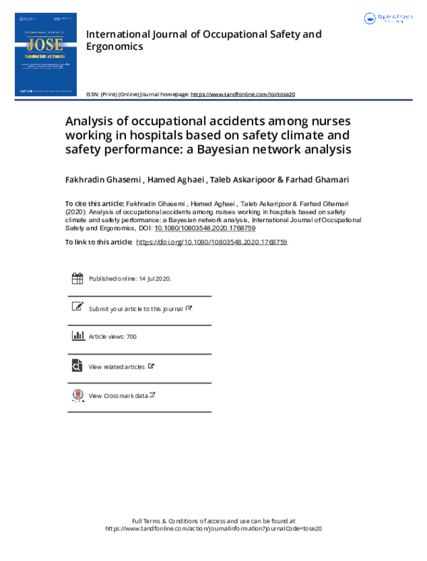 (PDF) Analysis of occupational accidents among nurses working in hospitals based on safety ...