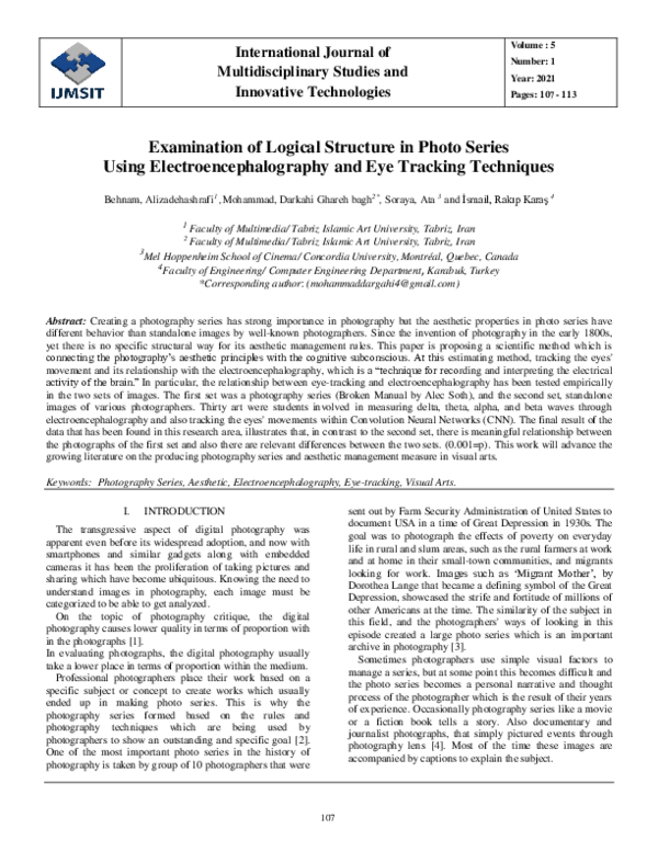 (PDF) Examination of Logical Structure in Photo Series Using Electroencephalography and Eye ...