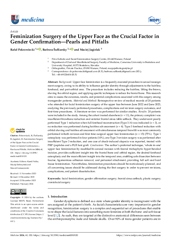(PDF) Feminization Surgery of the Upper Face as the Crucial Factor in ...