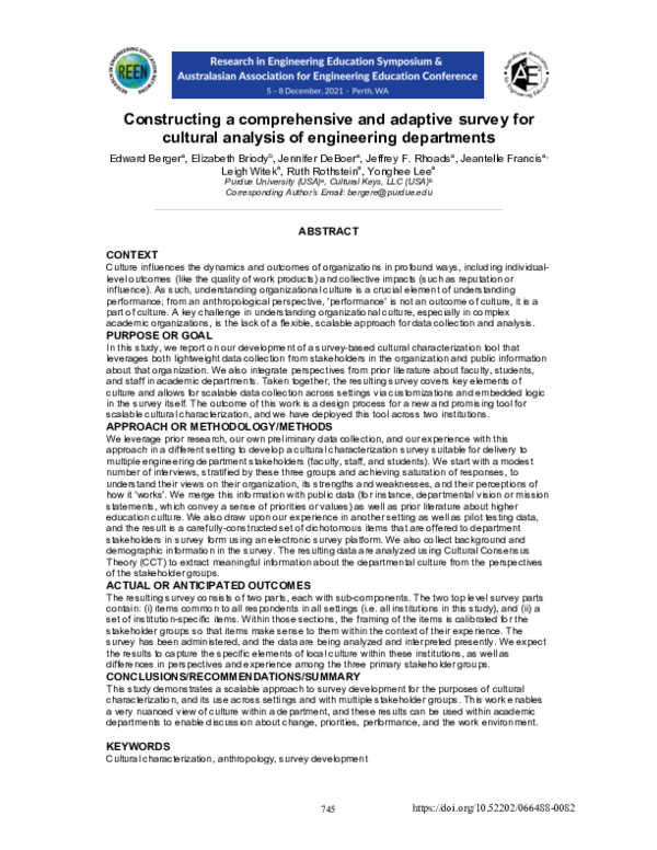 (PDF) Constructing a comprehensive and adaptive survey for cultural ...